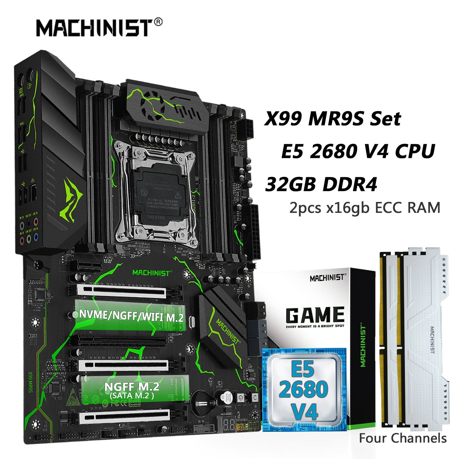 MACHINIST-MR9S-X99-Motherboard-Combo-E5-2680-V4-Xeon-Kit-CPU-LGA-2011-3 ...
