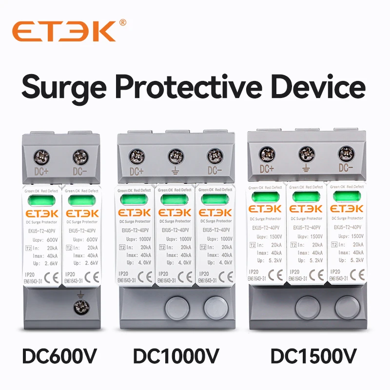 Etek House Surge Protective Device Spd 2p 3p Dc 600v 1000v 1500v Type ...