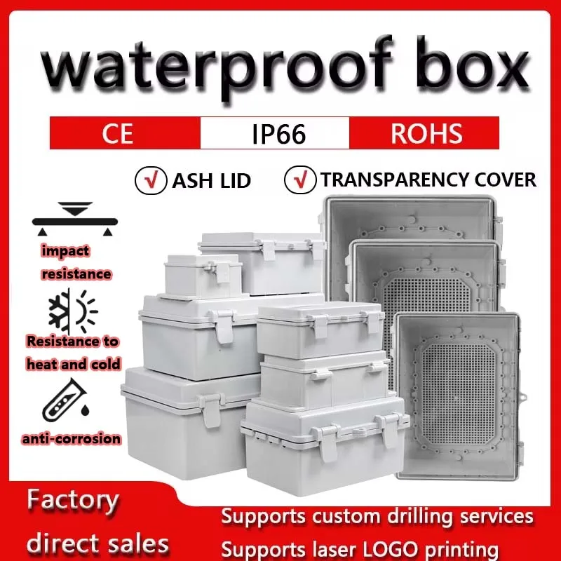 Caja-impermeable-de-pl-stico-ABS-para-exteriores-cubierta-transparente ...