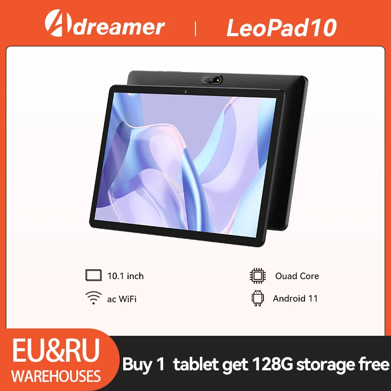 Adreamer LeoPad10 Tab 10.1" Tablet 1280x800 IPS Android 11 Quad Core ...