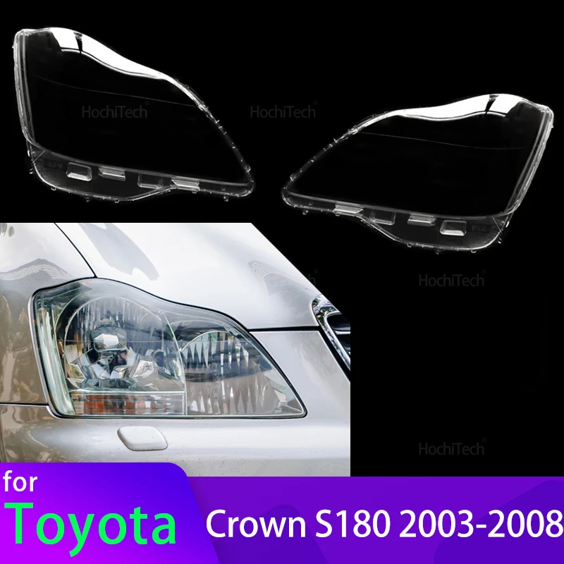 Car Front Headlights Cover for Toyota Crown S180 2003-2008 Auto Glass ...