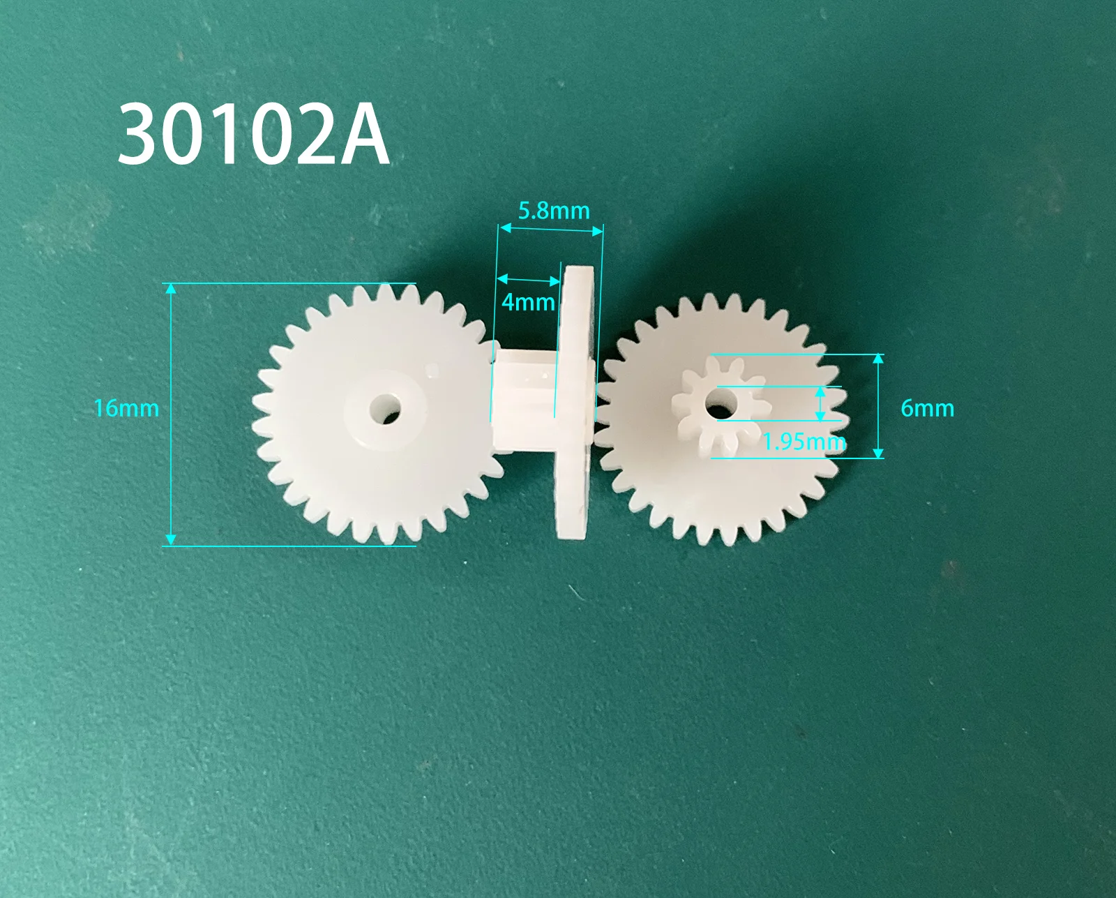 30102A 0.5M Double Gears Modular 0.5 30teeth+ 10 Tooth Plastic Gear ...