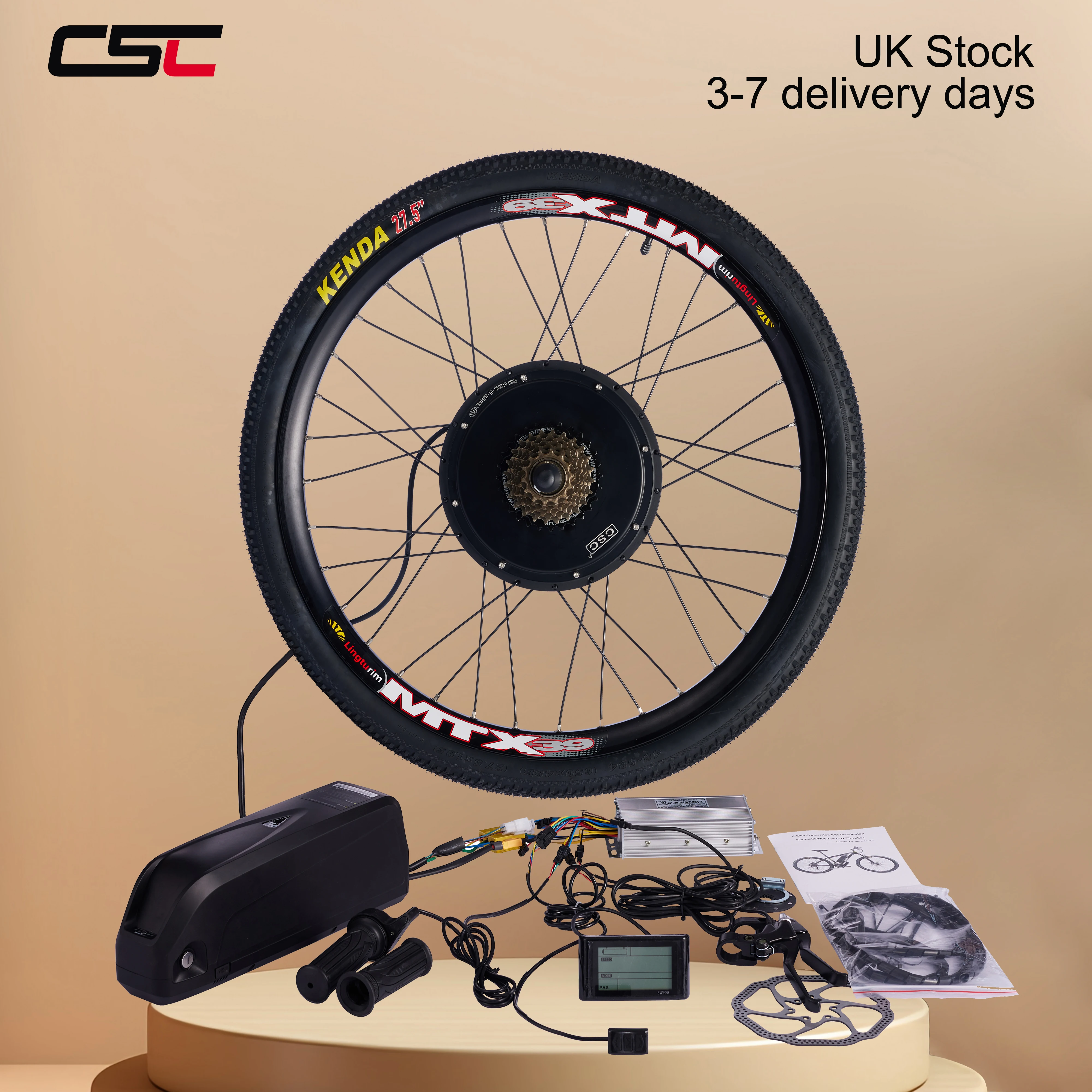 UK Stock CSC MTX Rim Rear Wheel MTX Rim Ebike Conversion Kit 48V 1000W ...