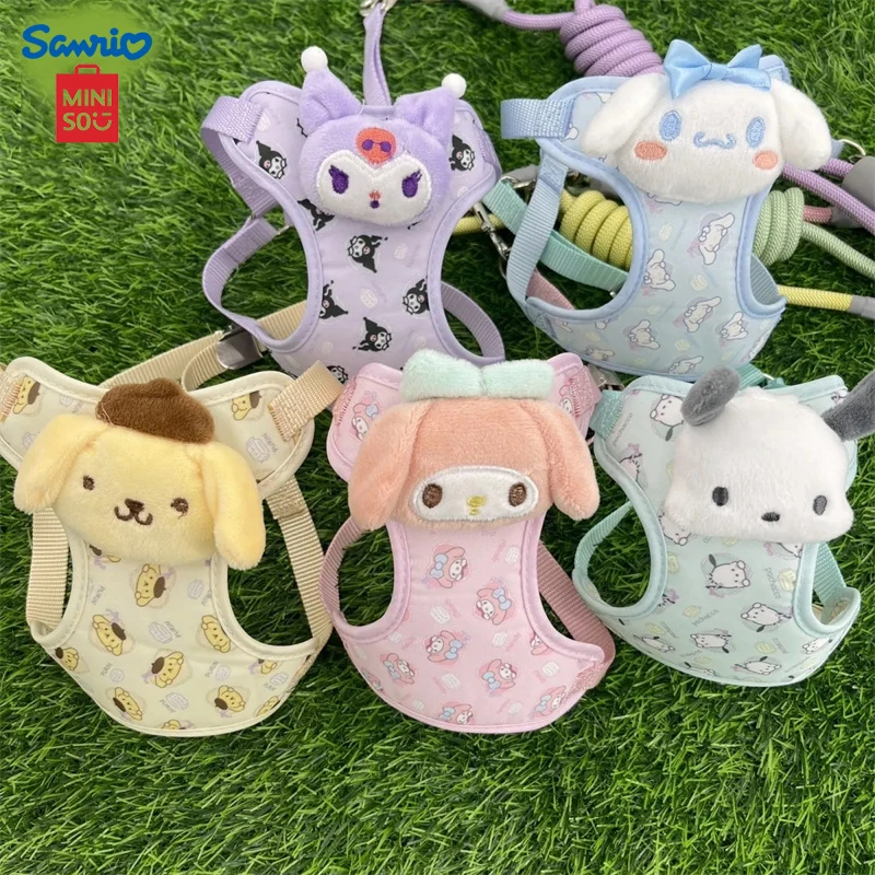 MINISO-Hello-Kitty-Dog-Leash-Kawaii-Pochacco-Pet-Harness-Cartoon-My ...