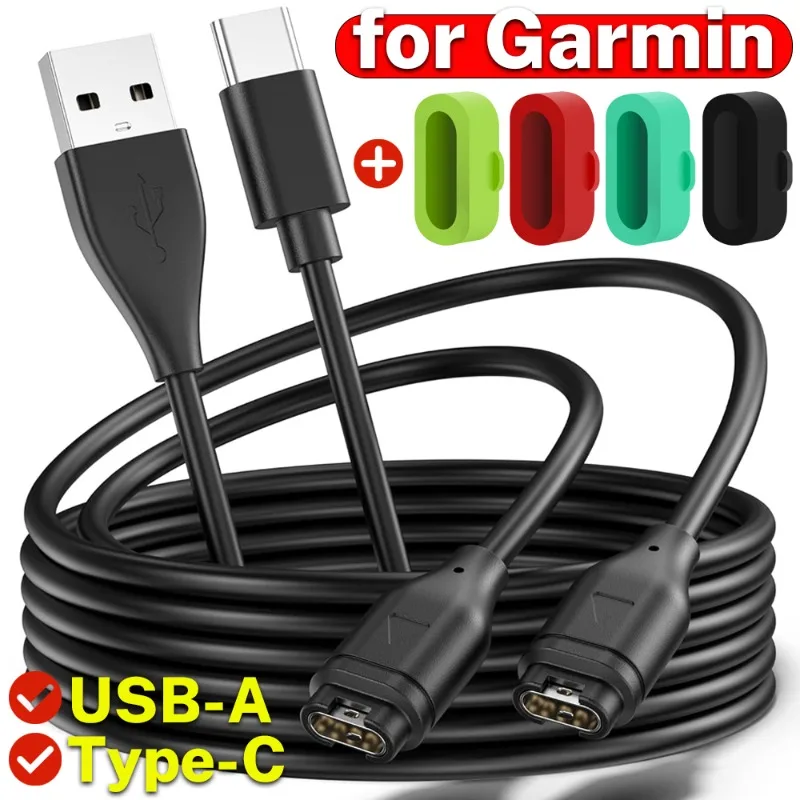 For Garmin Watch Universal USB Type-C Charger USB-A USB-C Charging ...