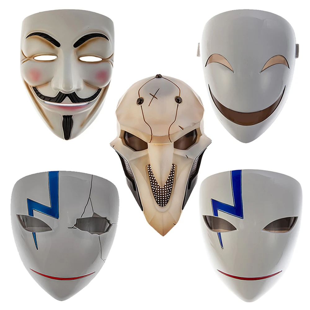 Adults-Japanese-Anime-Black-Bullet-Hiruko-White-Visible-Adjustable-Mask ...