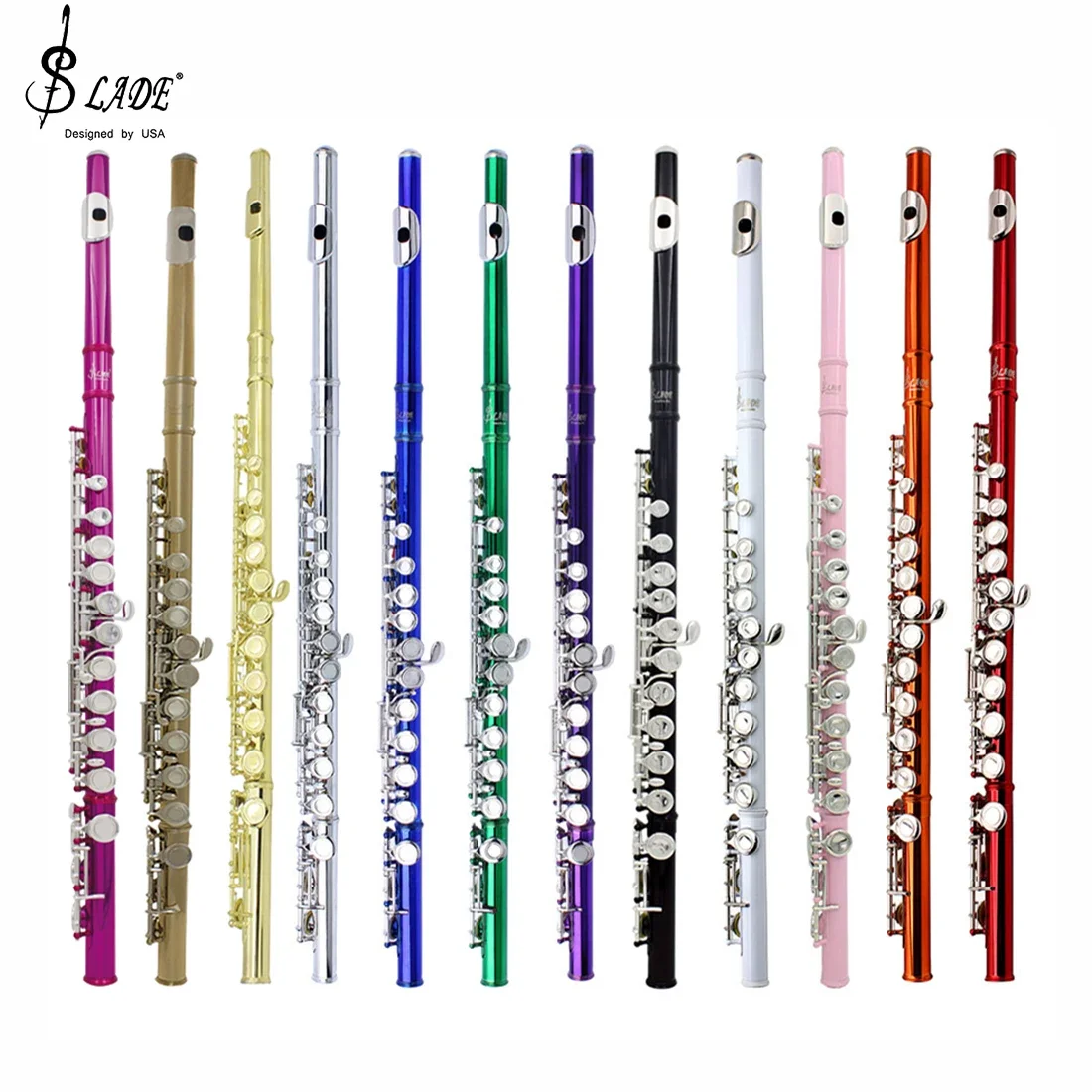 SLADE-16-Closed-Holes-Flute-C-Key-Flute-with-Leather-Case-Professional ...