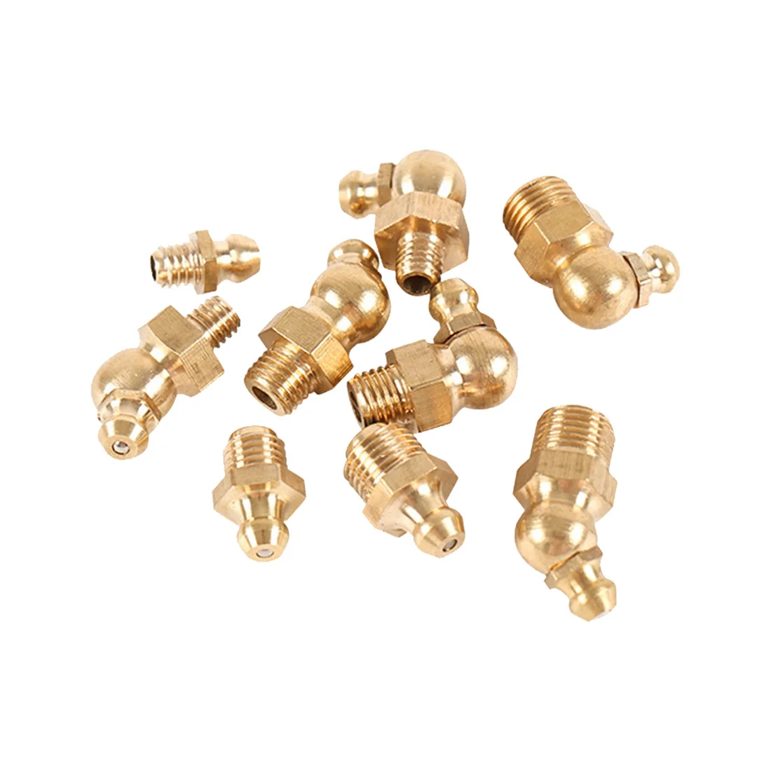 M6/M8/M10/M12 Thread 1mm Pitch Brass Grease Nipple Oil Mouth Grease ...