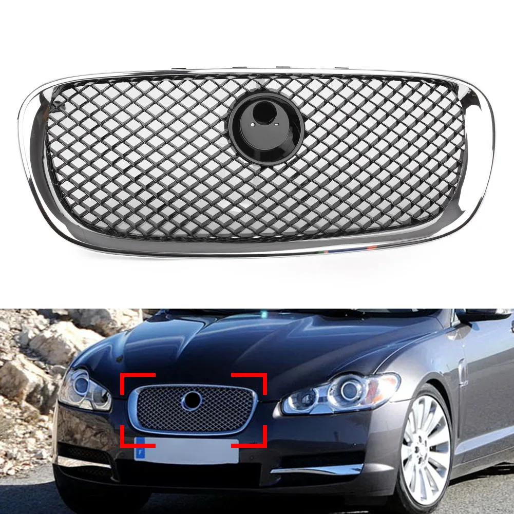 Car-Front-Bumper-Grille-Radiator-Upper-Mesh-Grill-for-Jaguar-X250-XF ...
