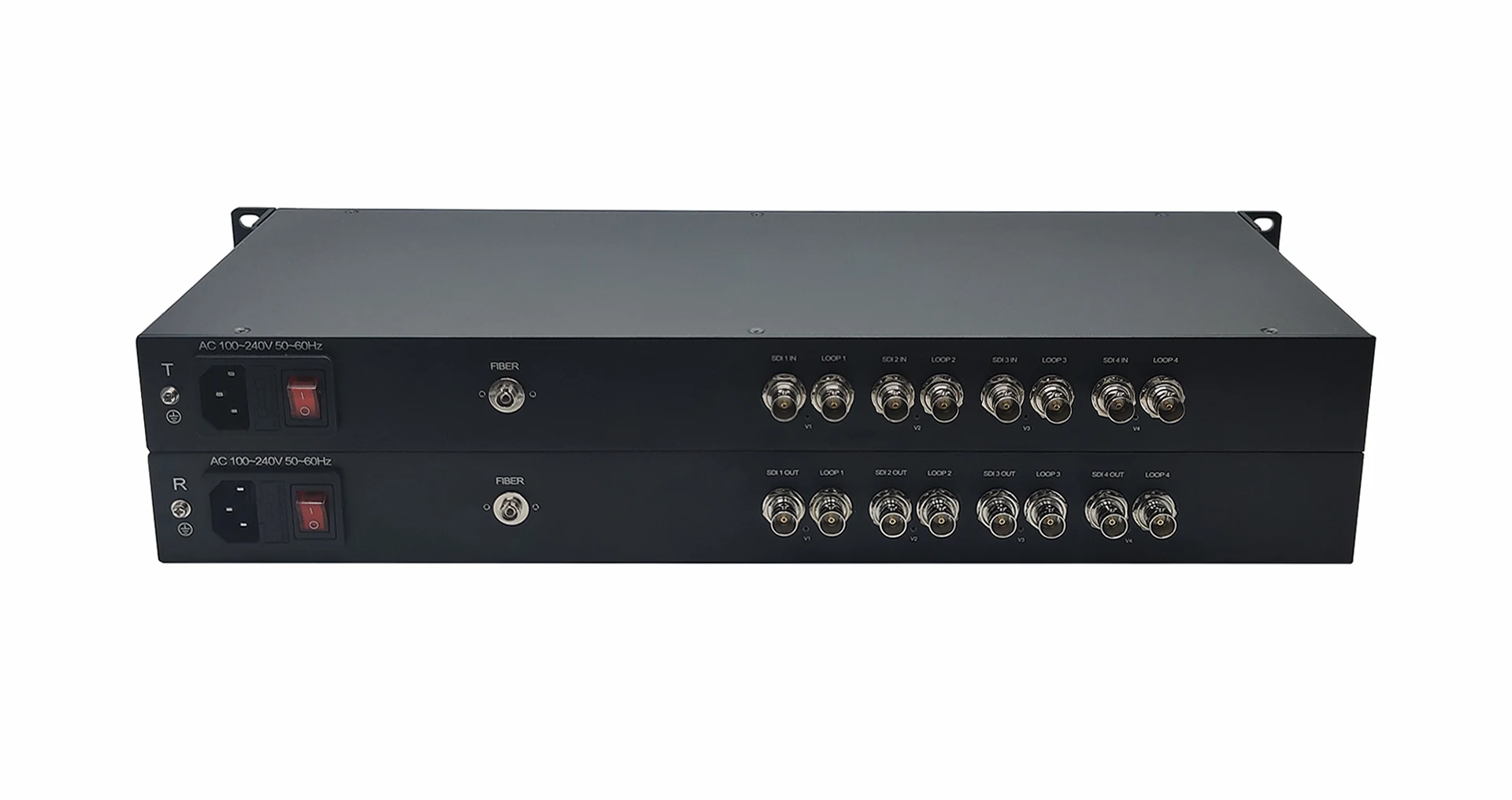 1U-Rack-Mount-4-Channel-forward-3G-SDI-Video-Fiber-Converter-Extender ...
