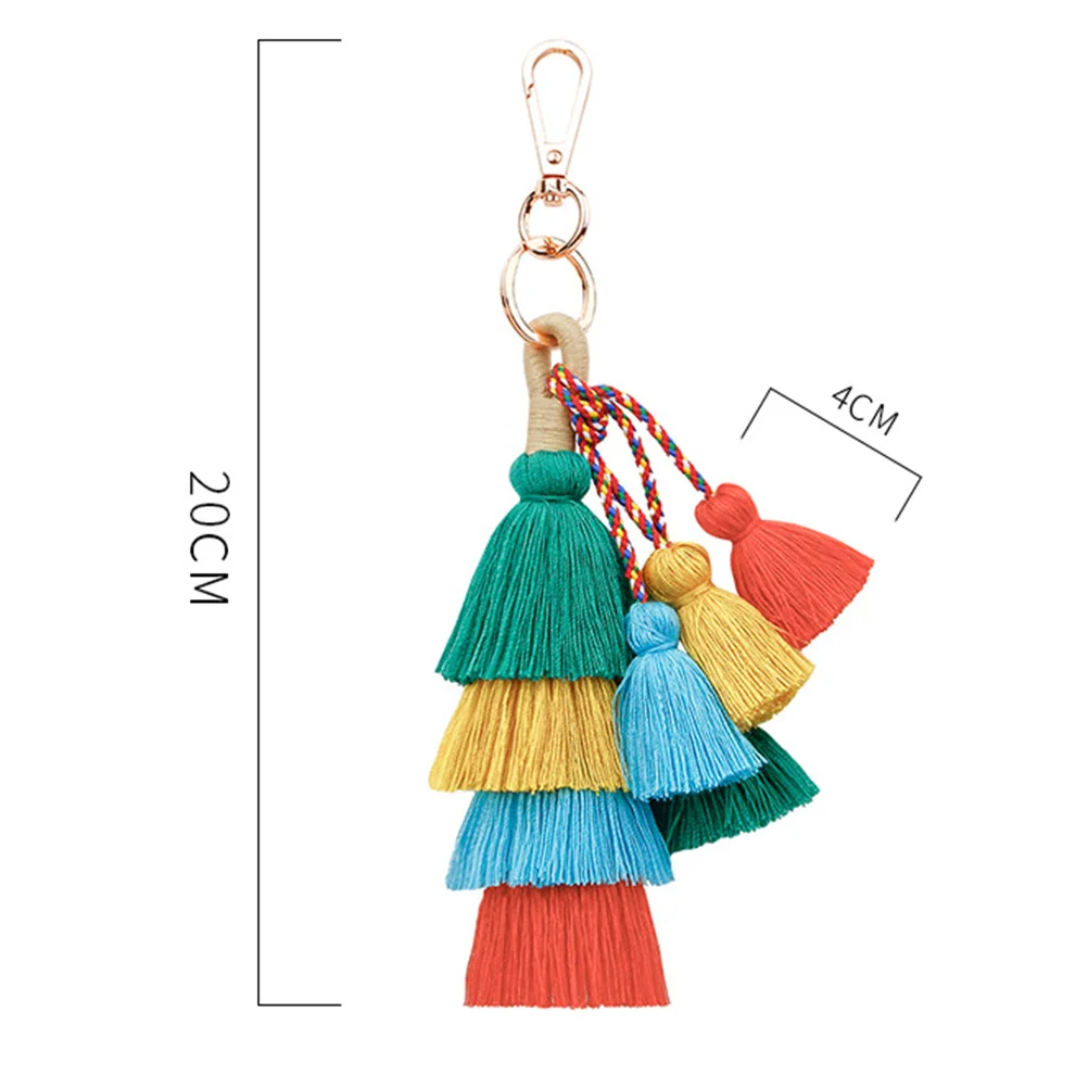 Colgante-de-hilo-de-algod-n-para-bolso-accesorios-de-moda-llavero-de ...