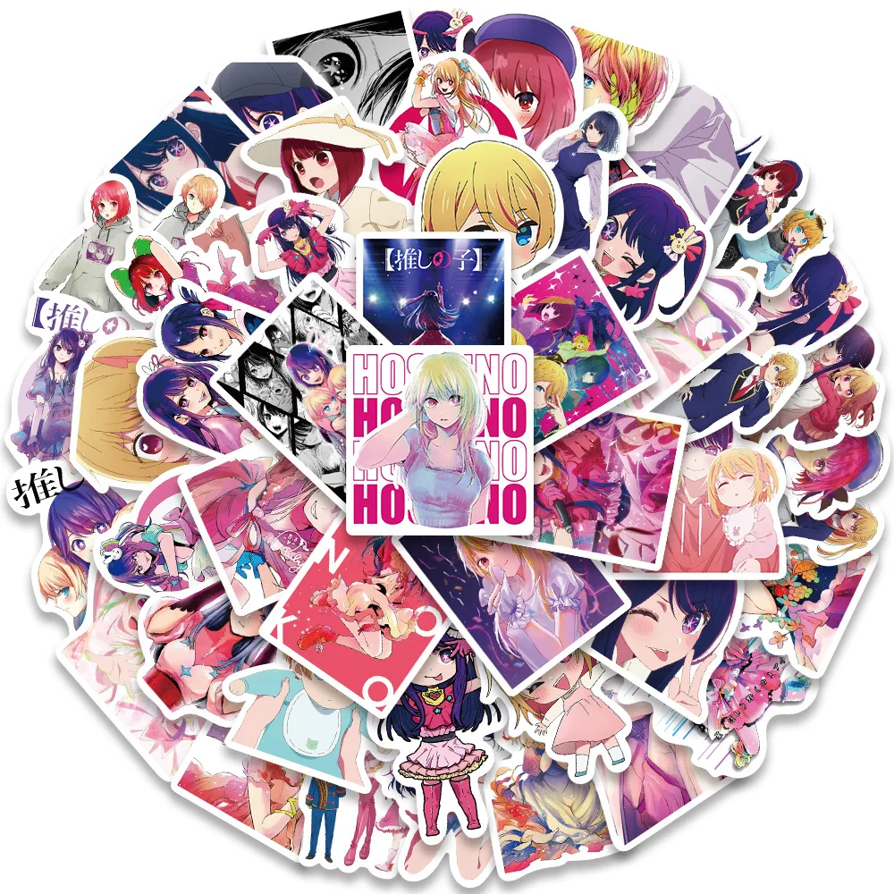 50Pcs-Cartoon-Oshi-no-Ko-Anime-Stickers-Decals-Laptop-Car-Phone ...