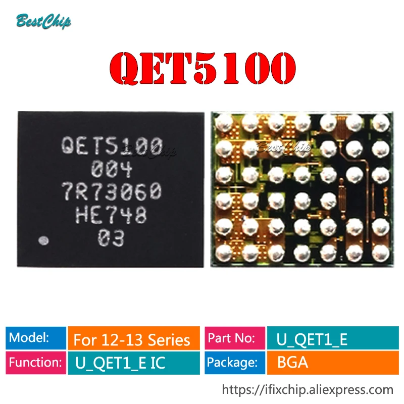 5-20pcs QET5100 004 U_QET1_E IC For iphone 12 13 Series 12/13Pro/Max/Mini pro max