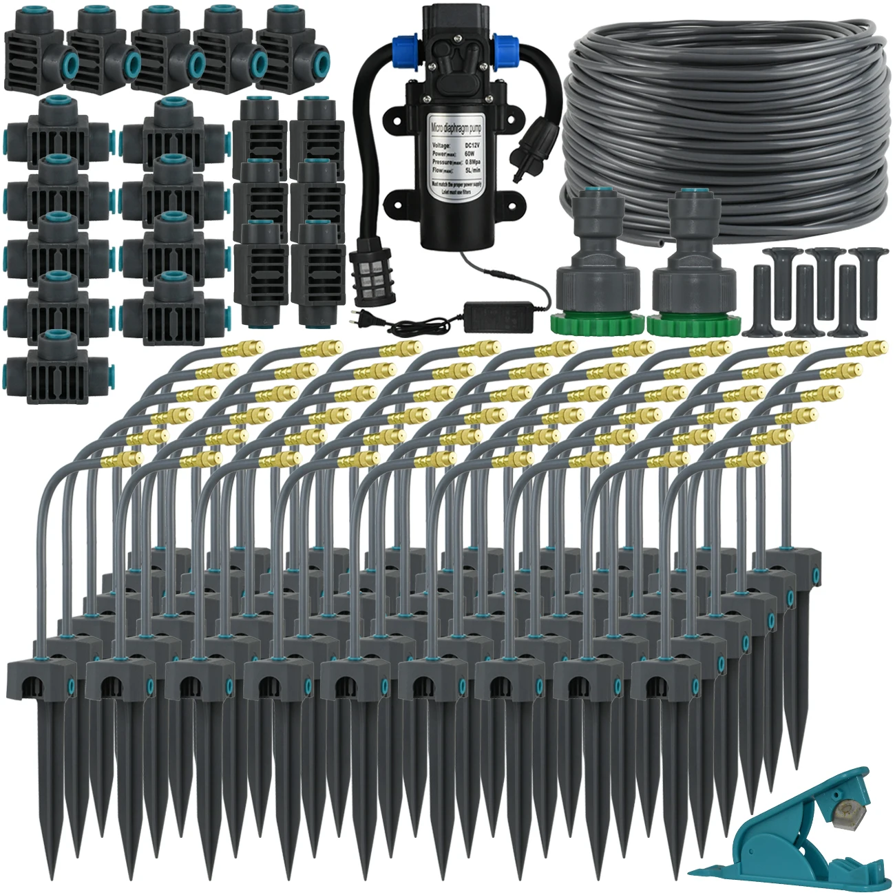 5M-30M-Drip-Irrigation-Kits-360-Bendable-Mist-Brass-Cooling-Sprinkler ...