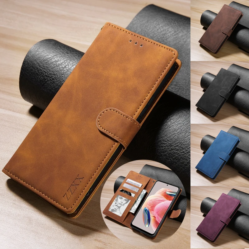 Wallet Hand Rope Magnetic Flip Leather Case For Xiaomi Redmi 12C 10C ...