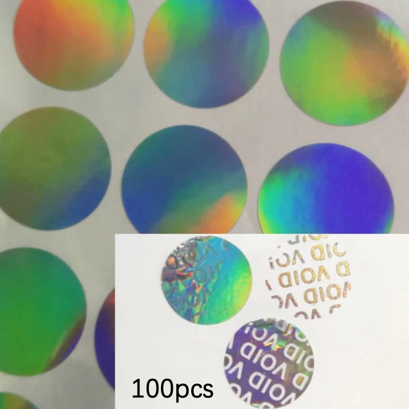 100pc-2cm-Stickers-Laser-Void-Circular-Shape-Blank-Void-Anti ...