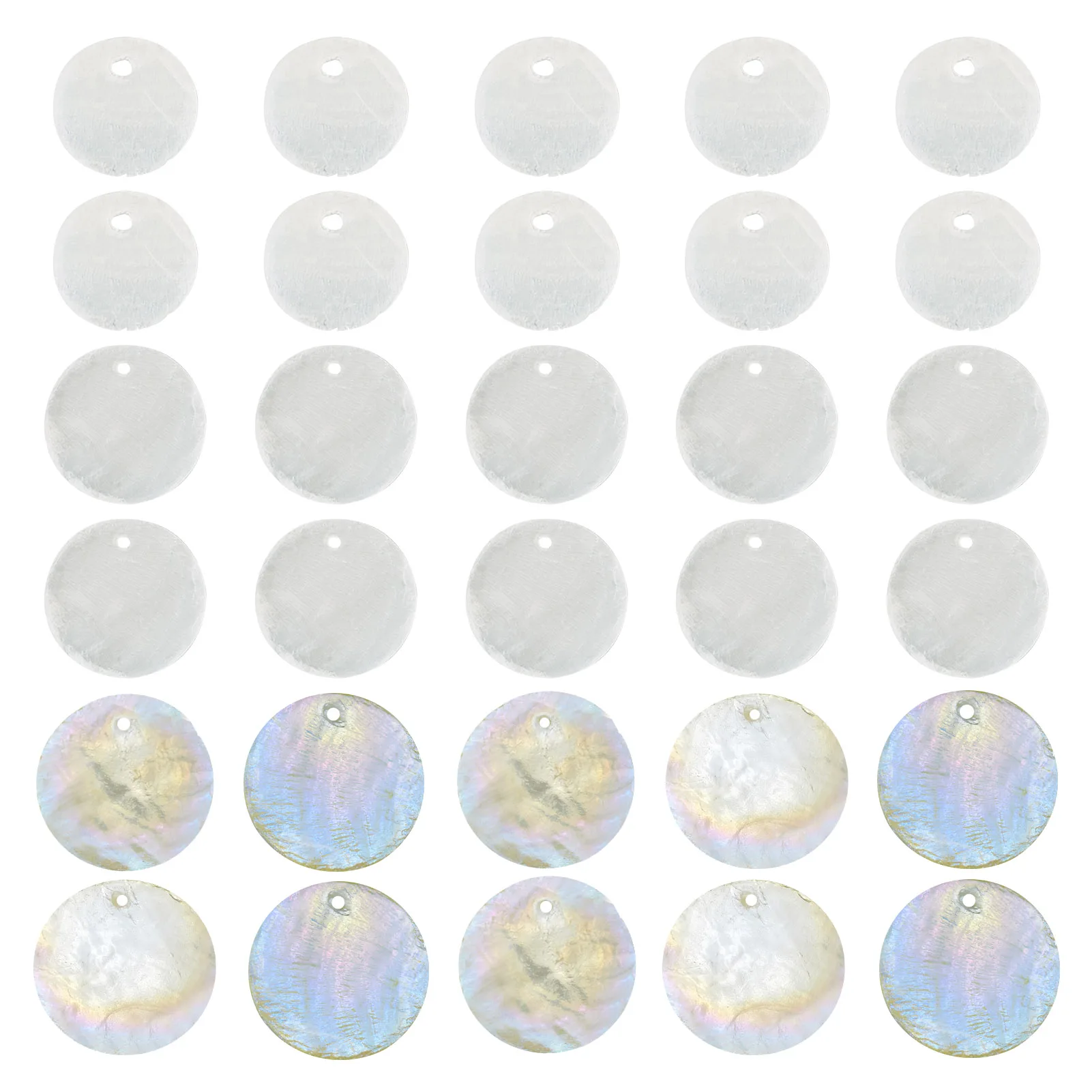 100Pcs-Capiz-Shell-Pendants-WhiteSmoke-Disc-Flat-Round-Shell-Charms-for ...