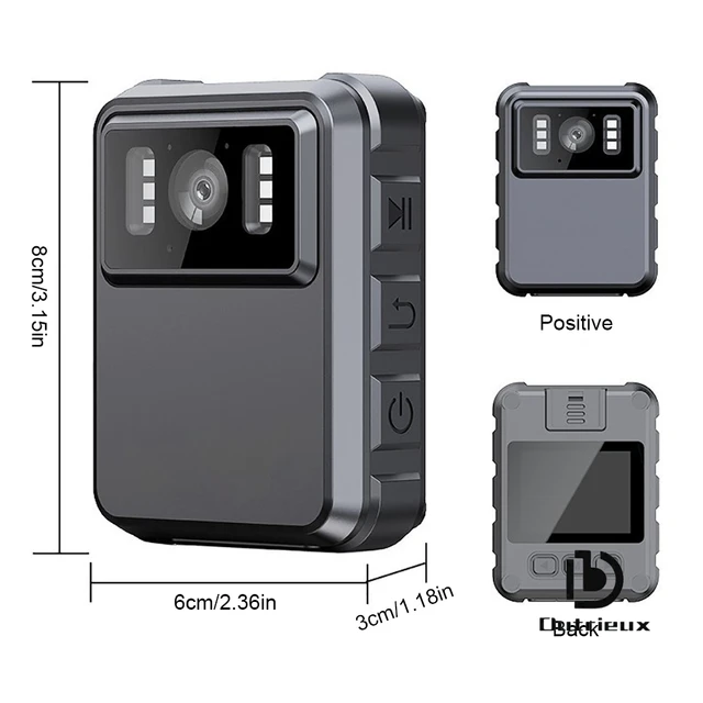 Police Body Camera 4K DVR Recording Video Security Cam IR Night Vision ...