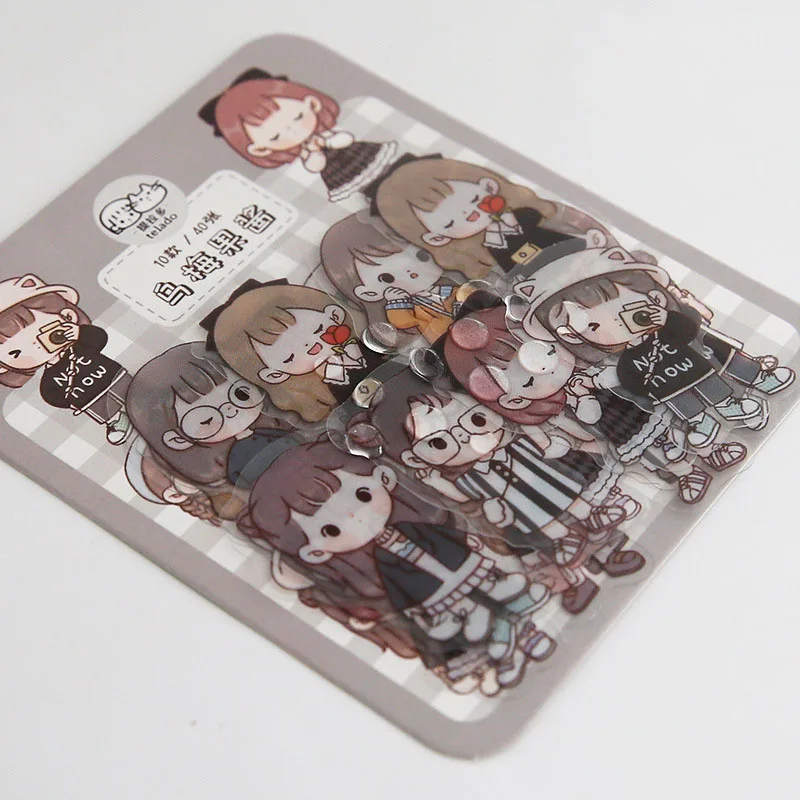 40Pcs Cute Cartoon Girl Stickers Aesthetic Scrapbooking Material DIY ...
