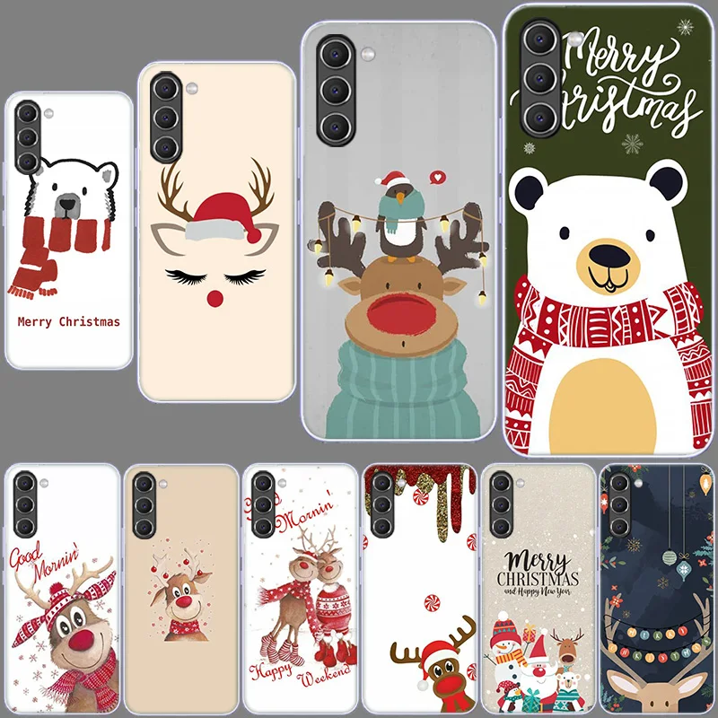 Cartoon Christmas Elk Phone Case for Samsung A54 A14 A24 A34 Galaxy ...