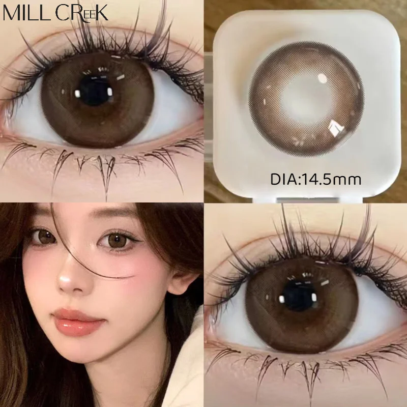 MILL-CREEK-1Pair-Natural-Contact-Lenses-Brown-Lens-Large-Diameter ...