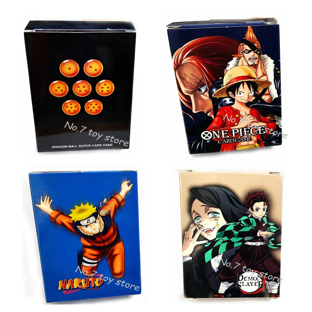 50Pcs-Pack-Game-Shiny-Cards-Dragon-Ball-Naruto-One-Piece-Demon-Slayer ...