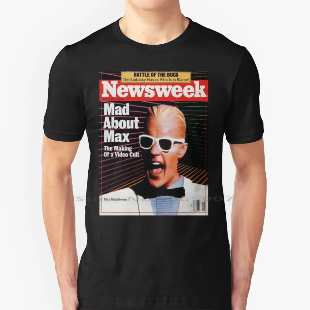 Max-Headroom-T-Shirt-100-Cotton-Max-Headroom-Retro-23-90s-Blipvert-Coke ...