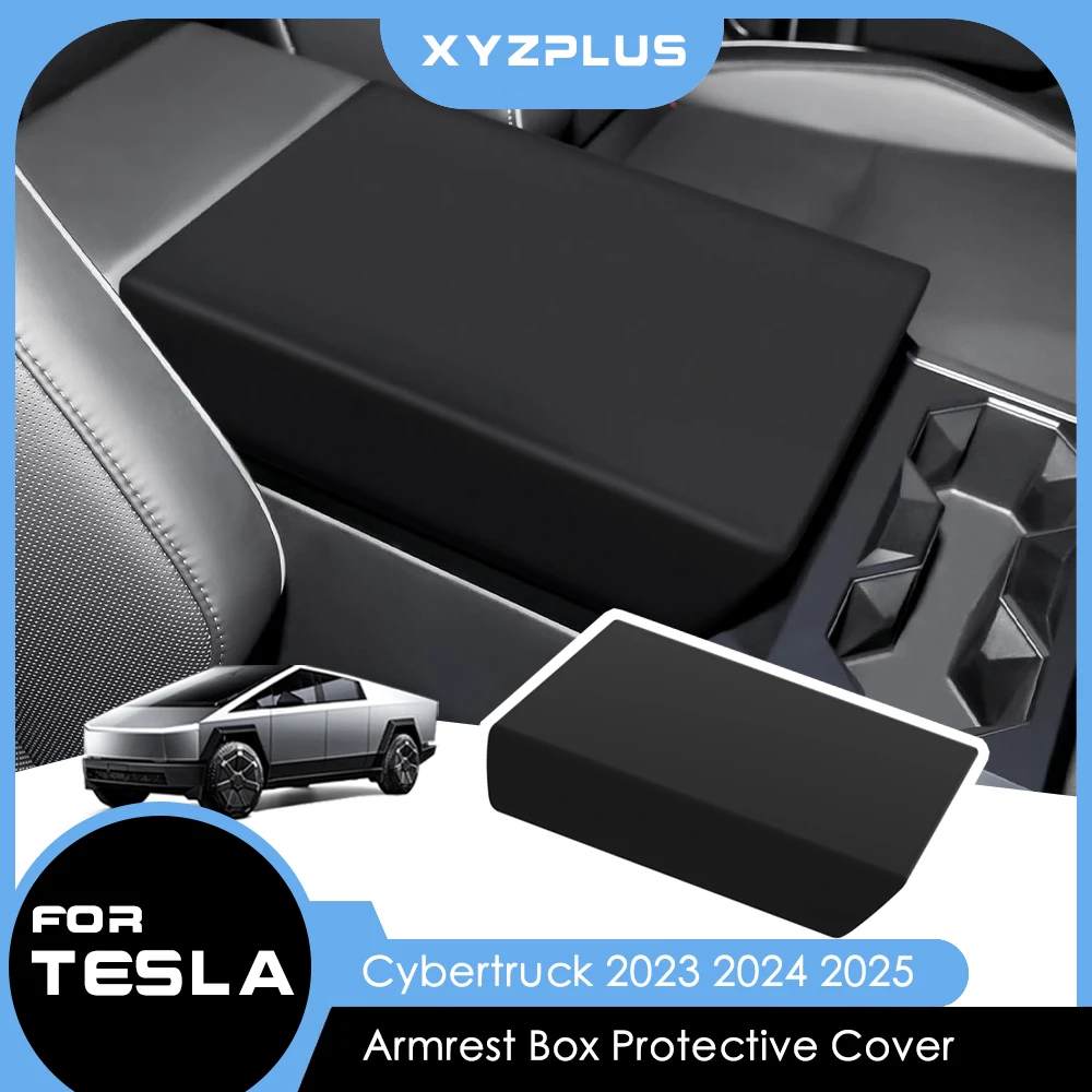 For Tesla Cybertruck 2023 2024 2025 TPE Armrest Box Protective Cover ...