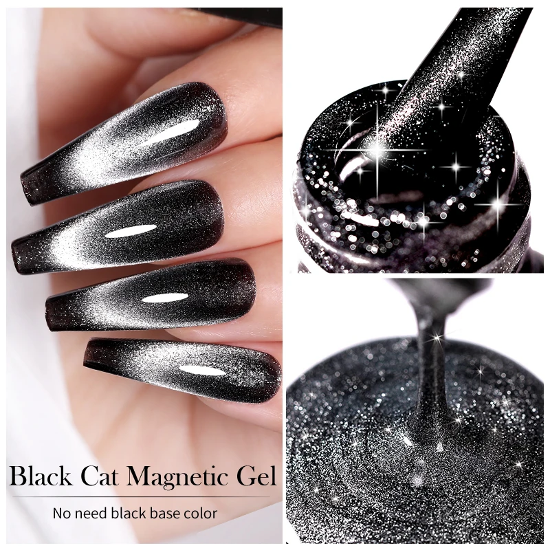 LILYCUTE-7ml-Black-Spar-Cat-Magnetic-Gel-Nail-Polish-Crystal-Magnetic ...