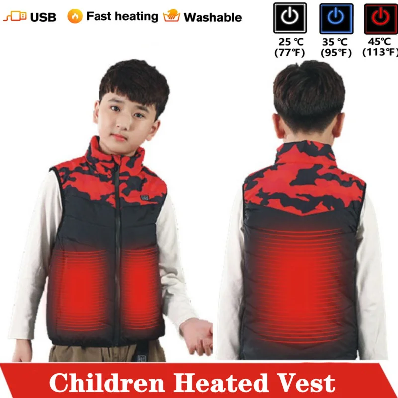 Children-s-Heating-Vest-Body-Warmer-Heated-Coat-Boys-Usb-Electric ...