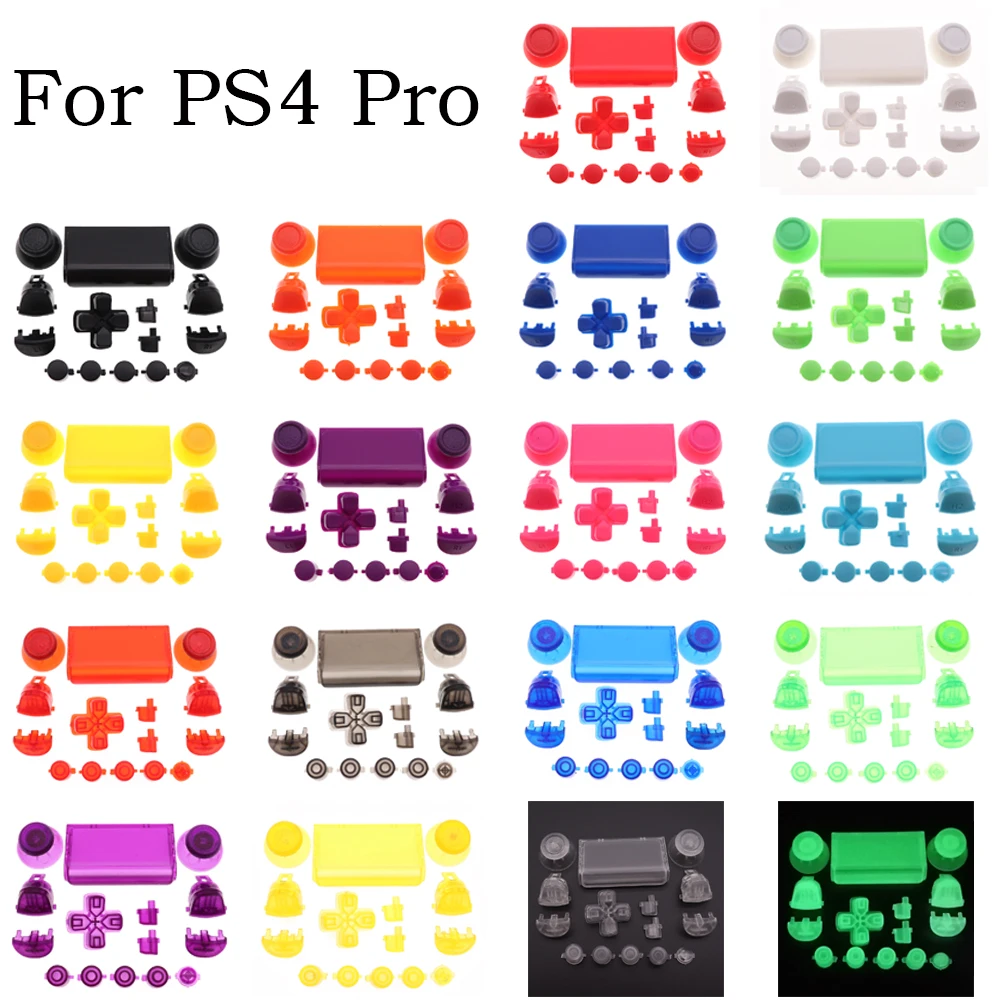 Chrome set For PS4 PRO Slim Controller jds 040 jds-040 Dpad L1 R1 L2 R2 ...