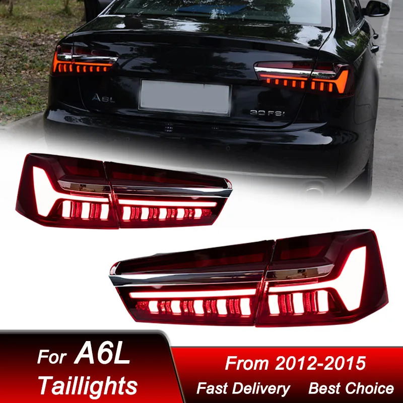 Car-Through-Tail-Lights-For-Audi-A6L-A6-C7-2012-2015-to-C8-style-full ...