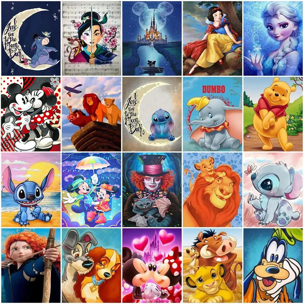 Disney-Lilo-Stitch-Oil-Painting-by-Numbers-Cartoon-princess-Picture ...