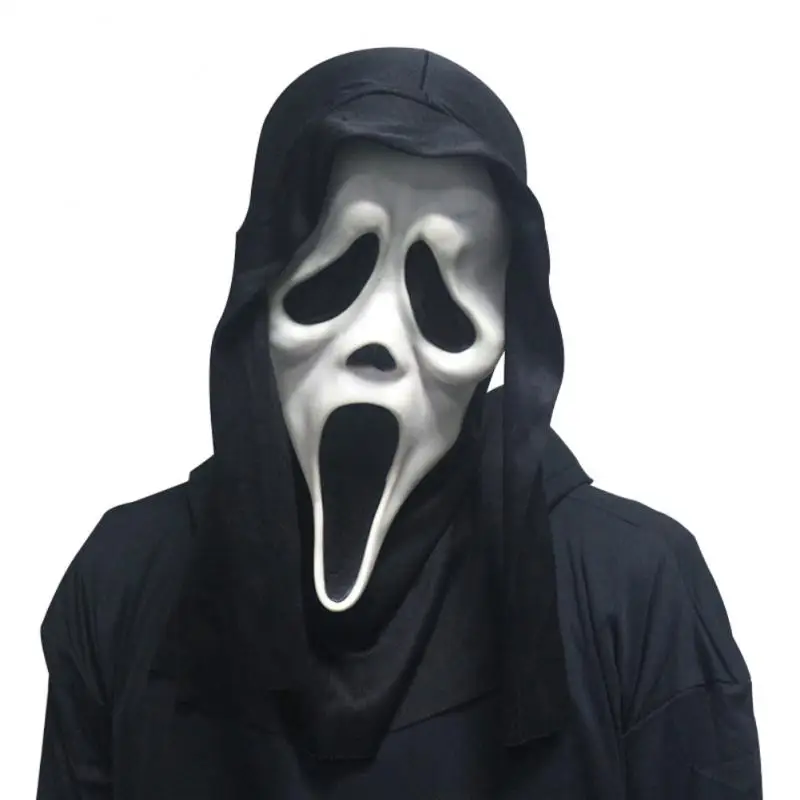 Ghost-Scream-Mask-Party-Ghost-Face-Mask-With-Black-Cloth-Hood-Scary ...