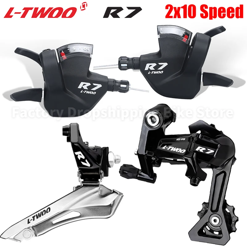 LTWOO-R7-2x10-20-Speed-Flat-Bar-Road-Bike-Trigger-Shifter-Levers-Derailleurs-Groupset-Compatible ...