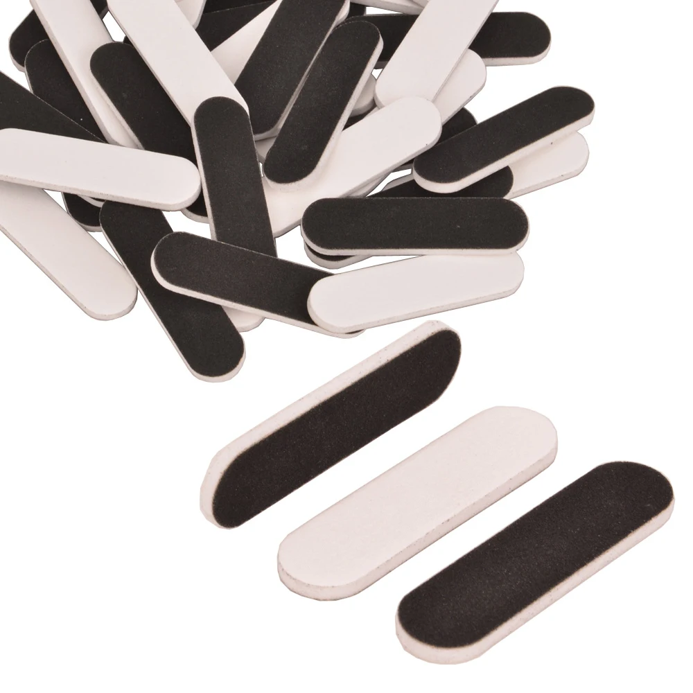 50Pcs-Mini-Nail-Files-Black-White-Double-sided-180-240-Grit-Sanding ...
