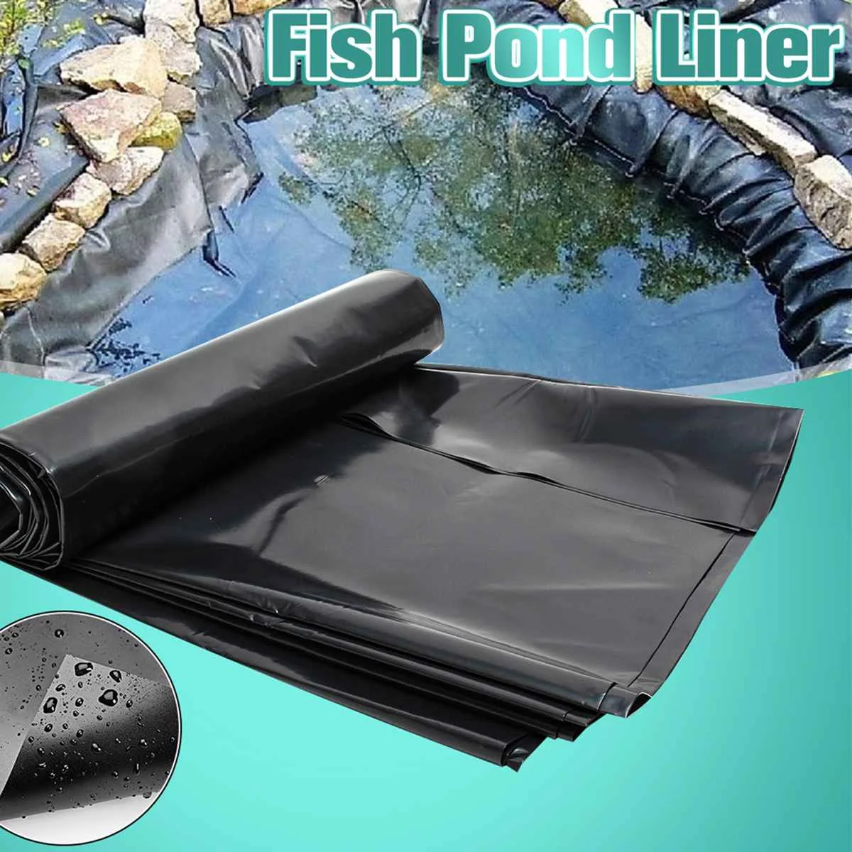 0.12mm 5.2x6m Waterproof Liner Film Fish Pond Liner Garden Pools ...