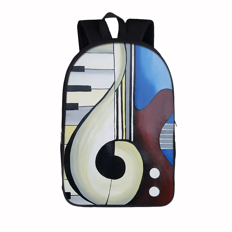 Elegent Music Backpack Women Men Casual Bag Playing Piano Guitar ...