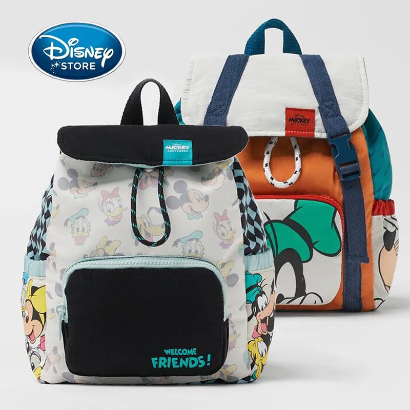 Disney-Co-Branded-Backpack-Cartoon-Contrasting-Colors-Mickey-And ...