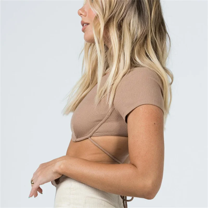 Women-s-Ribbed-Lace-up-Crop-Tops-Solid-Color-Round-Neck-Short-Sleeve-Ultra-Short-Navel.jpg