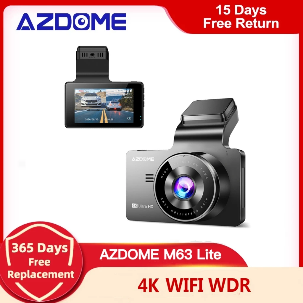 Azdome-M63-Lite-Auto-Dvr-4K-Camera-Dual-Cam-Auto-Recorder-Wifi-Dash-Cam ...