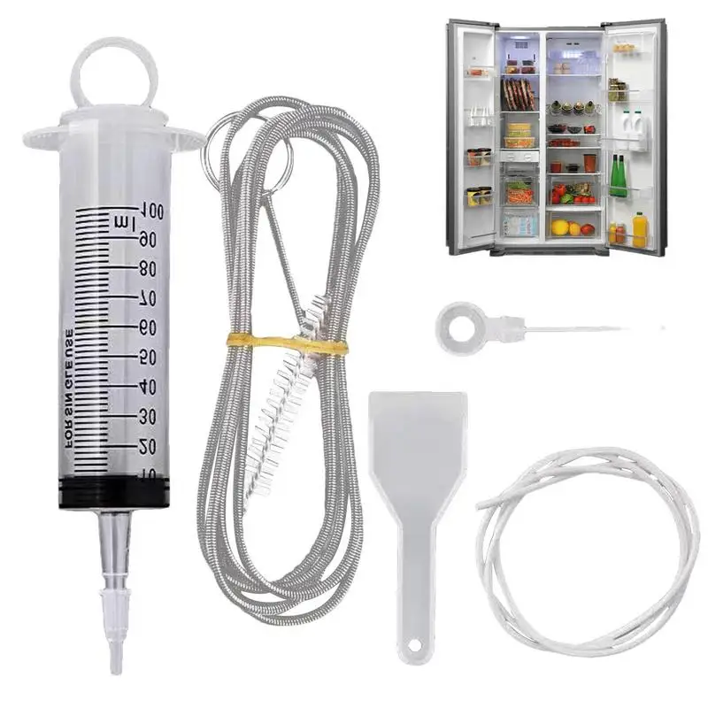 5pcs/set Refrigerator Drain Hole Desilter Cleaner Kitchen Fridge ...
