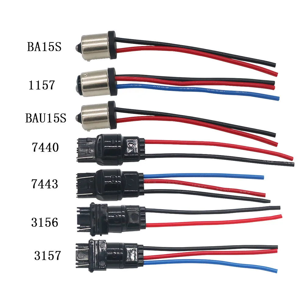 1piece 1156 1157 BAU15S 7440 7443 3156 3157 Socket Connector Male ...