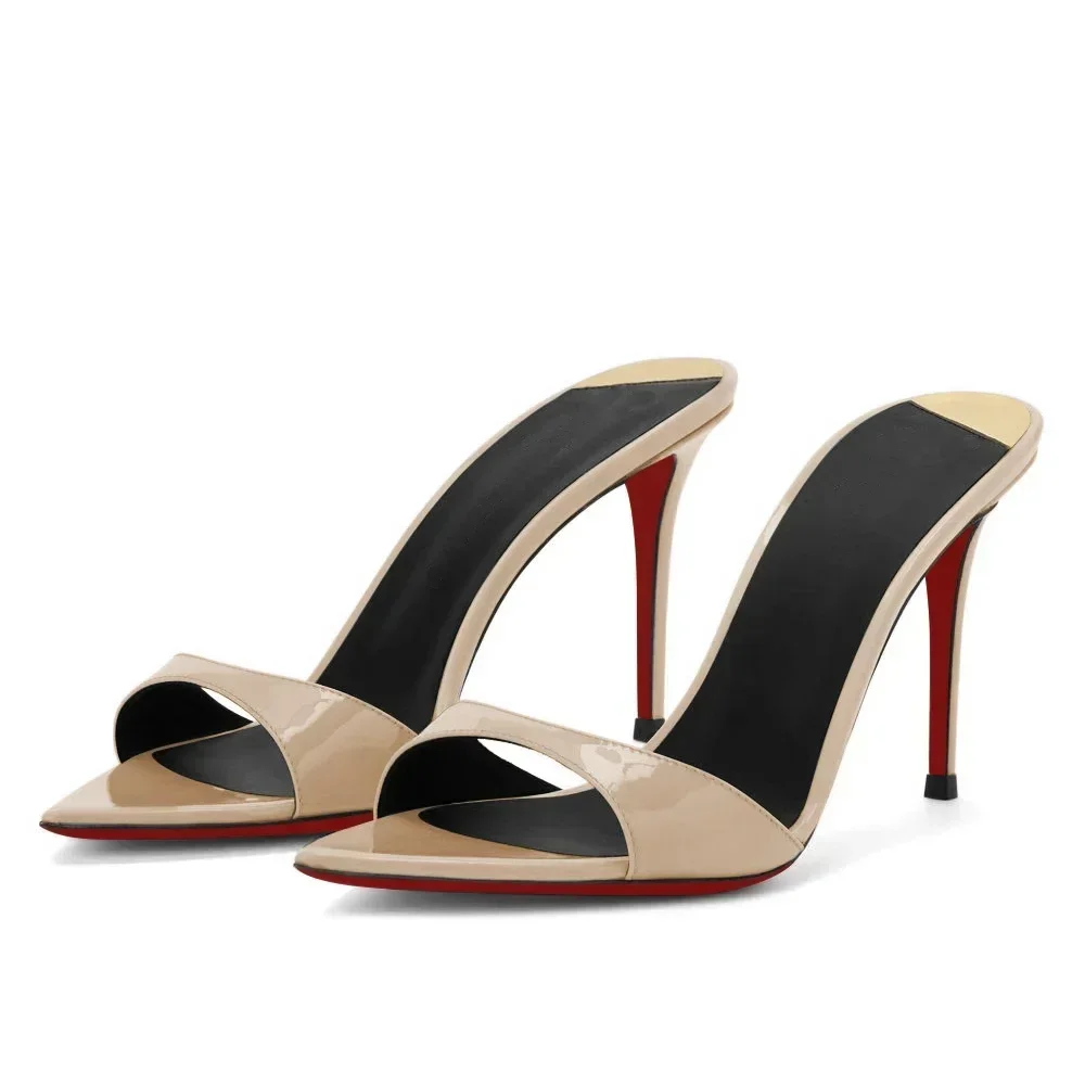 Sharp pointed black high heels for women, 2025 new super high heels ...
