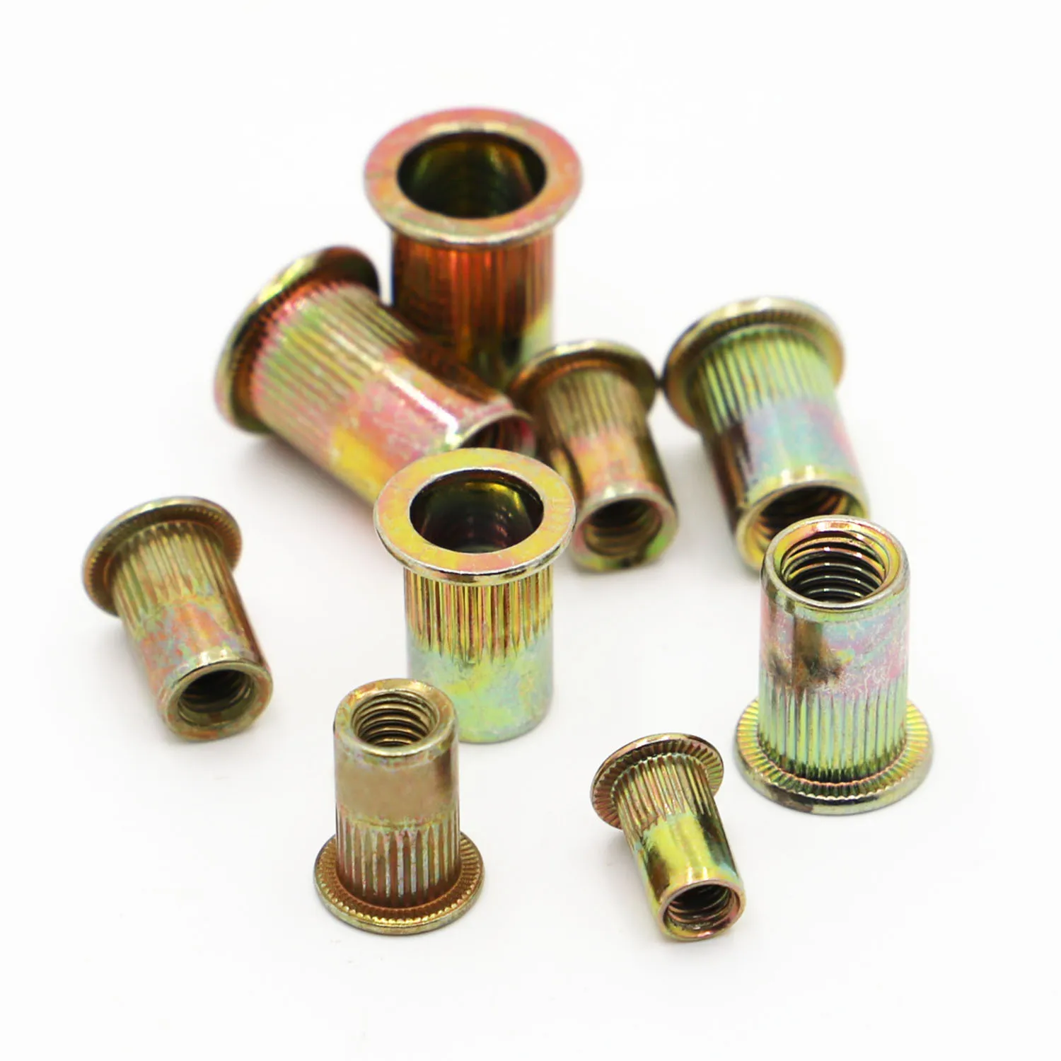 10pcs M3 M4 M5 M6 M8 M10 M12 Insert Nutsert Cap Zinc Plated Carbon ...