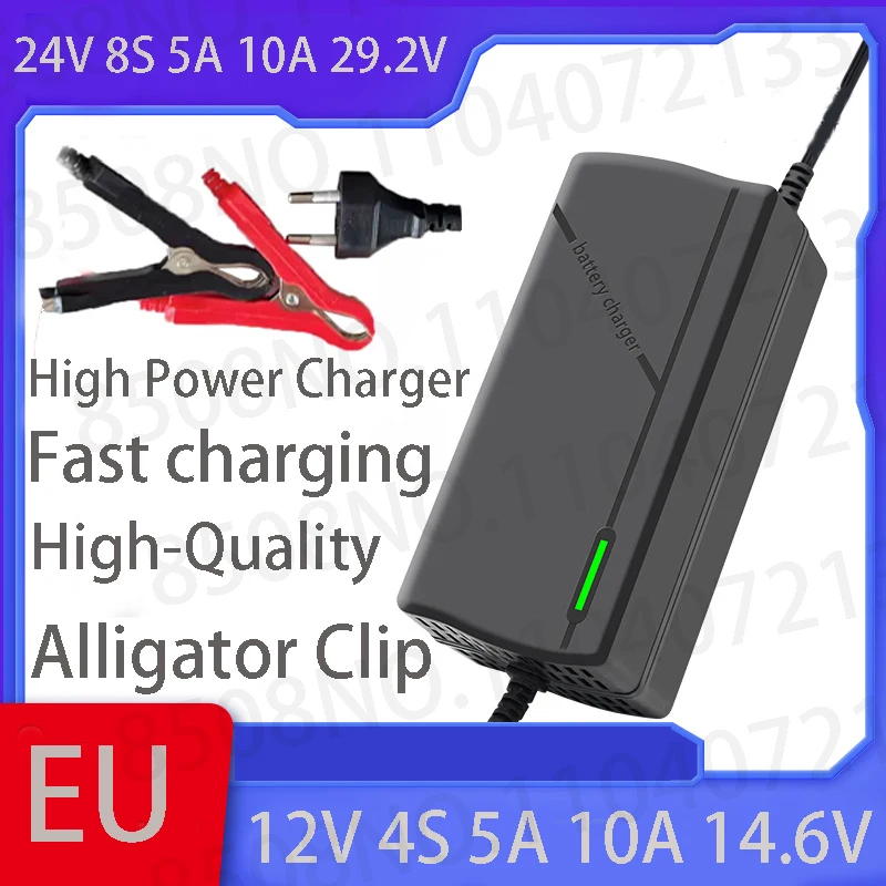 110-240V EU Charger 12V 24V 5A 10A High-Quality Charger 14.6V 29.2V ...