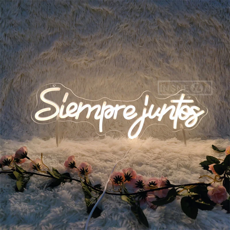 Siempre-Juntos-Neon-Signs-Spanish-Neon-Signs-Always-Together-Custom-Led ...
