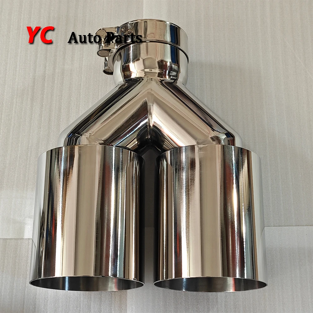 One Piece Stainless Steel Single Car Exhaust Bright Flat Edge Double ...
