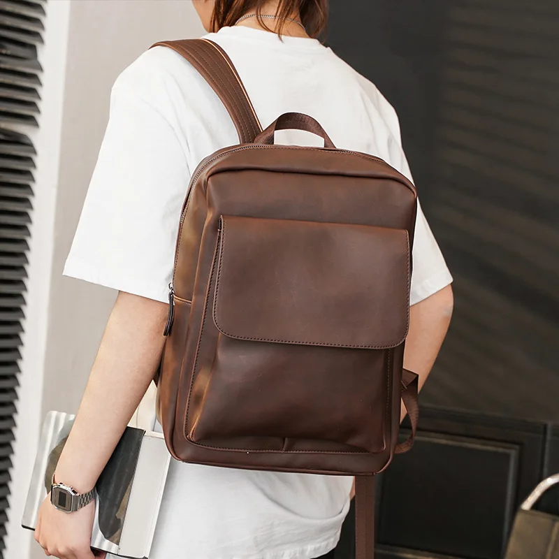 Vintage-PU-Leather-Backpacks-Men-Fashion-Korea-Style-Travel-Bag-Trendy ...