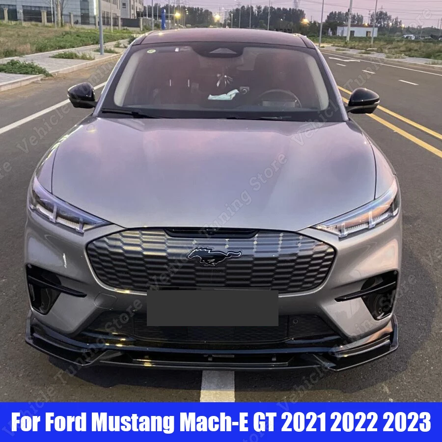 3Pcs-Car-Front-Bumper-Diffuser-Spoiler-Splitter-For-Ford-Mustang-Mach-E ...